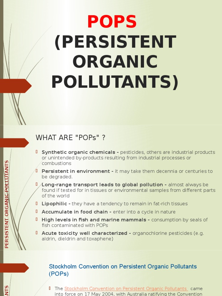 Environmental Pollution Pops | PDF | Polychlorinated Biphenyl ...