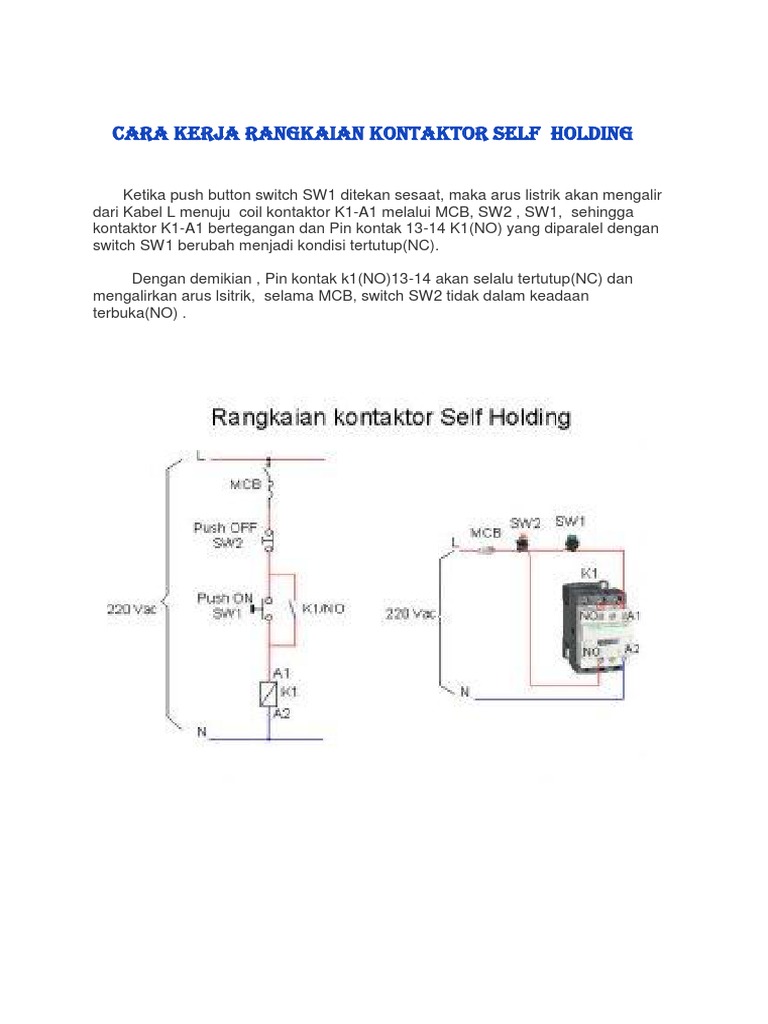 Cara Kerja Rangkaian Kontaktor | PDF