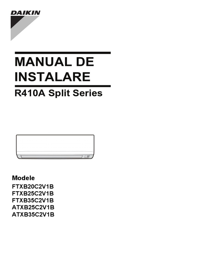 Manual de Instalare Daikin FTXB C | PDF | Nature