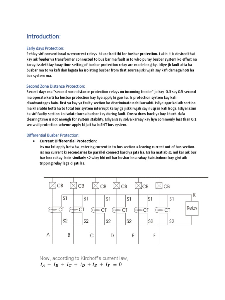Busbar Protection | PDF | Relay | Electromagnetism