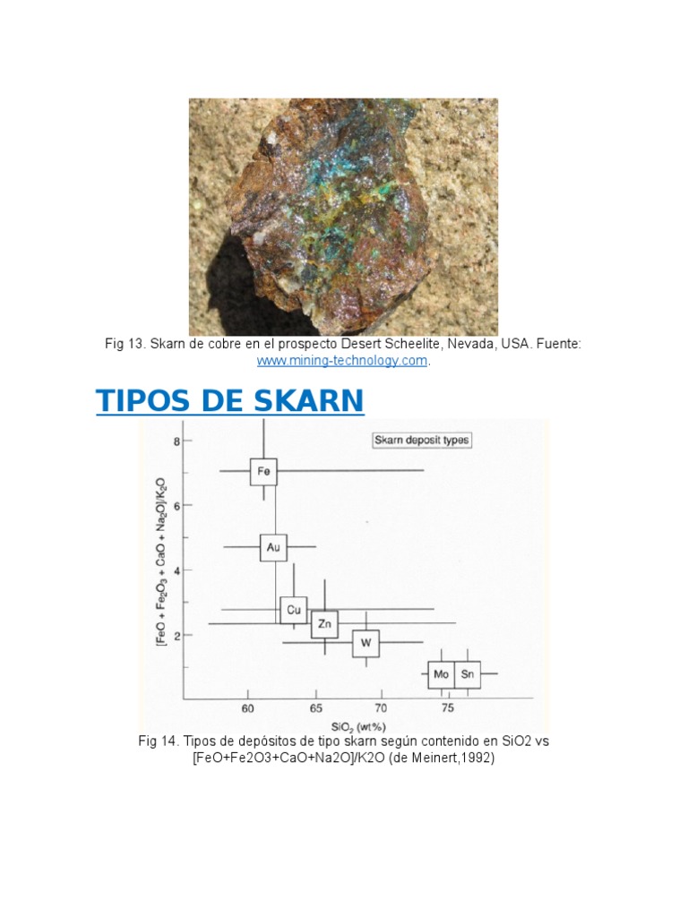Tipos de Skarn | PDF | Roca (geología) | Cobre
