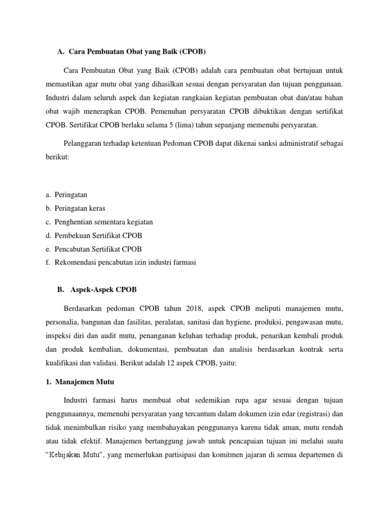 Cpob & Aspek-Aspek Cpob | PDF