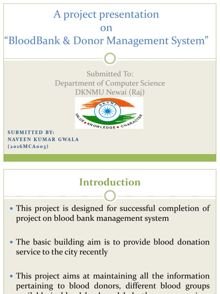 Blood Banks Project | PDF | Blood Donation | Websites