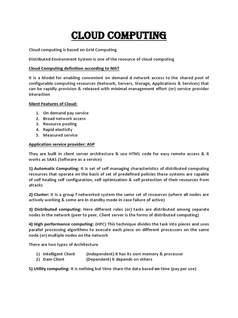 Cloud Computing | PDF | Virtual Machine | Cloud Computing