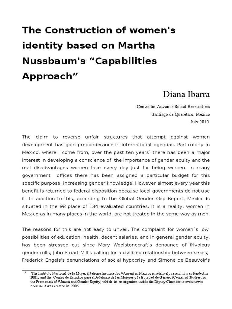 Ibarra-The Construction of Women's Identity Based On Martha Nussbaum's ...