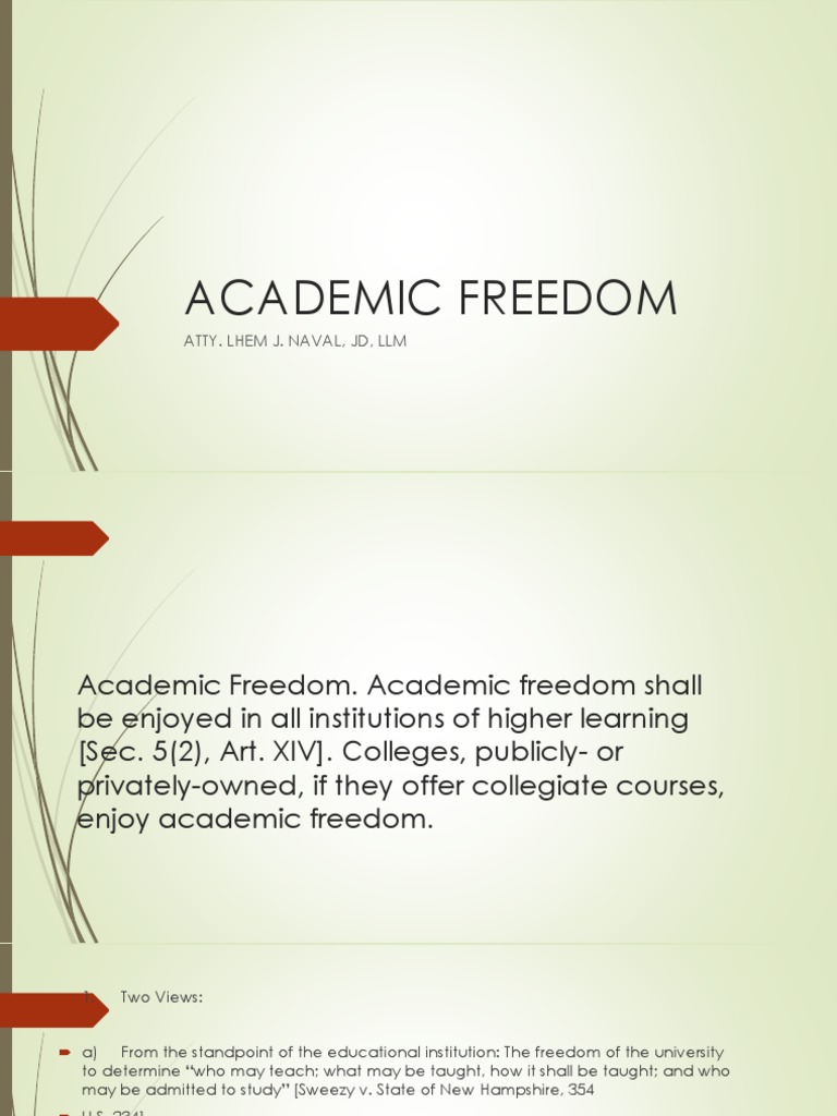 Academic Freedom | PDF | Academic Freedom | U.S. State