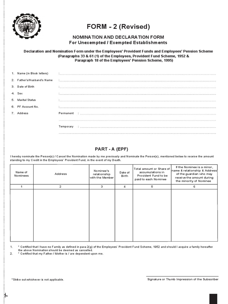 Form - 2 (Editable) | Download Free PDF | Pension | Payments