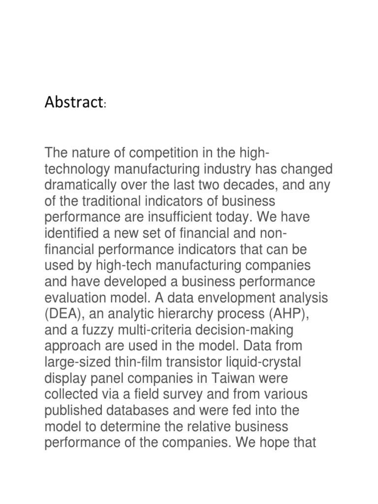 Case Study - Manufacturing Industry | PDF | Inventory | Enterprise ...