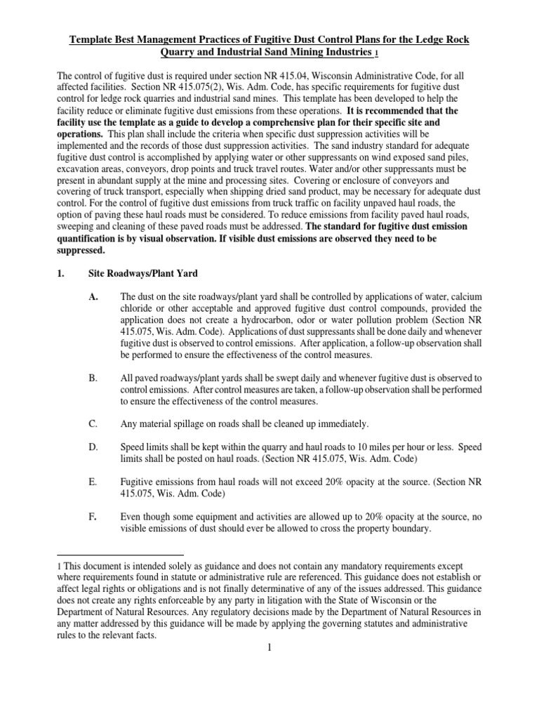 Quarry Dust Control Guide | PDF | Dust | Road