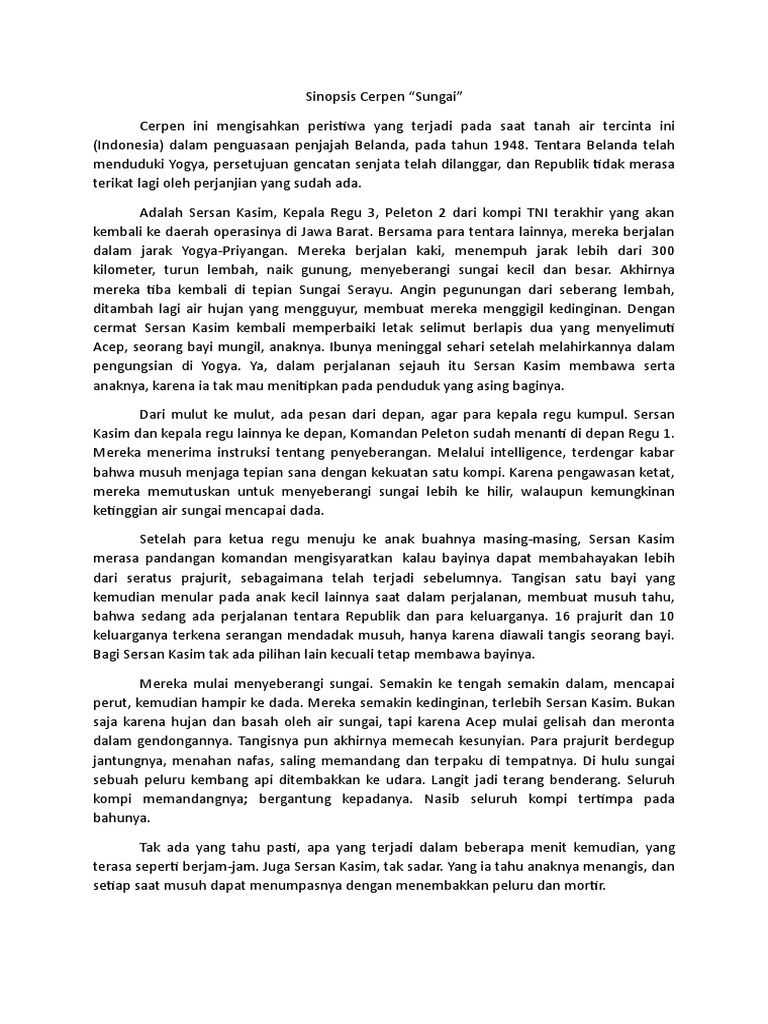 Sinopsis Cerpen | PDF