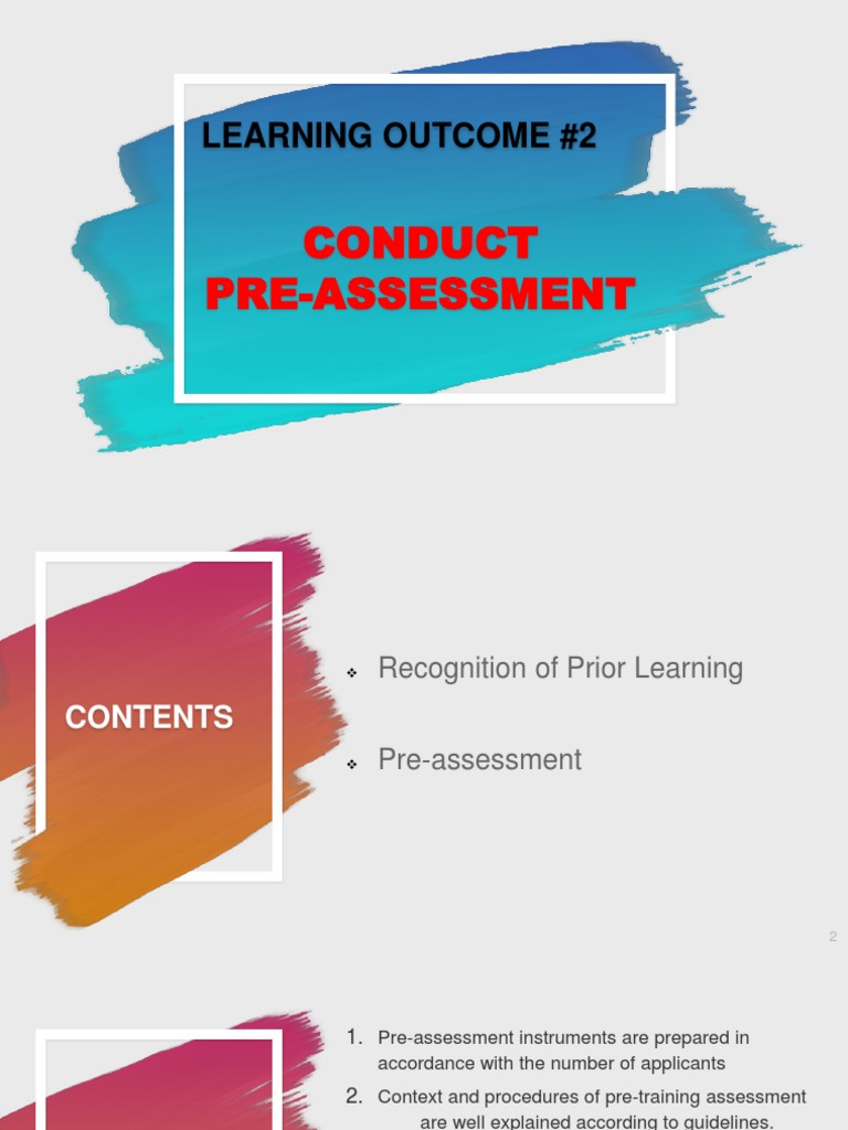 RPL, Pre-Assessment | PDF | Educational Assessment | Cognition