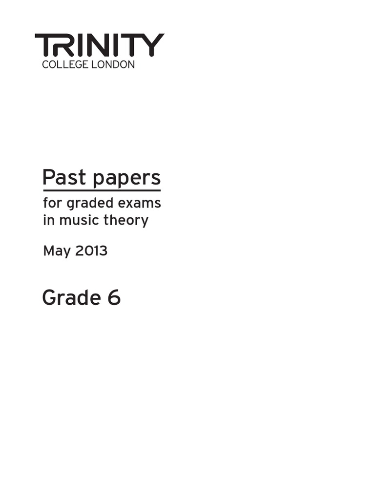 Trinity Grade 6 Music Theory | PDF | Minor Scale | Chord (Music)