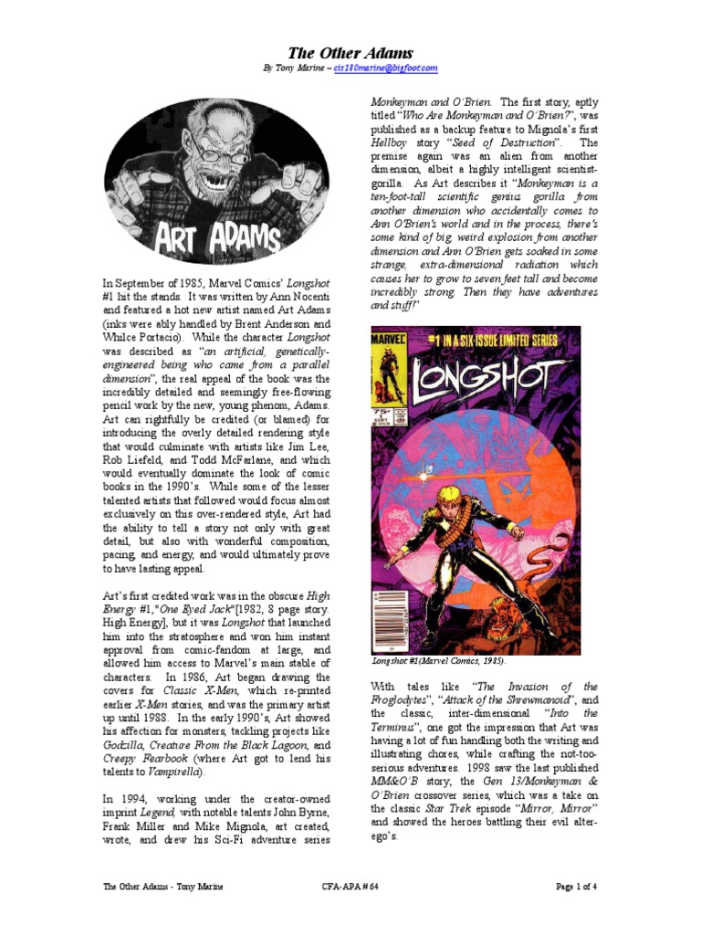 Comic by Art Adams | PDF | Comic Book Publishing Companies Of The ...