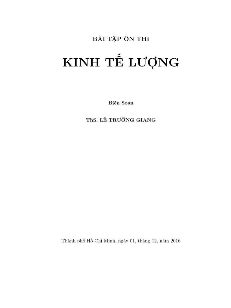 Baitap KTL Ltgiang 2016 PDF | PDF