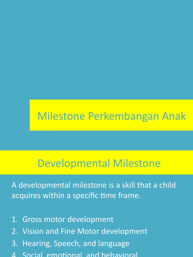 Milestone Perkembangan Anak | PDF