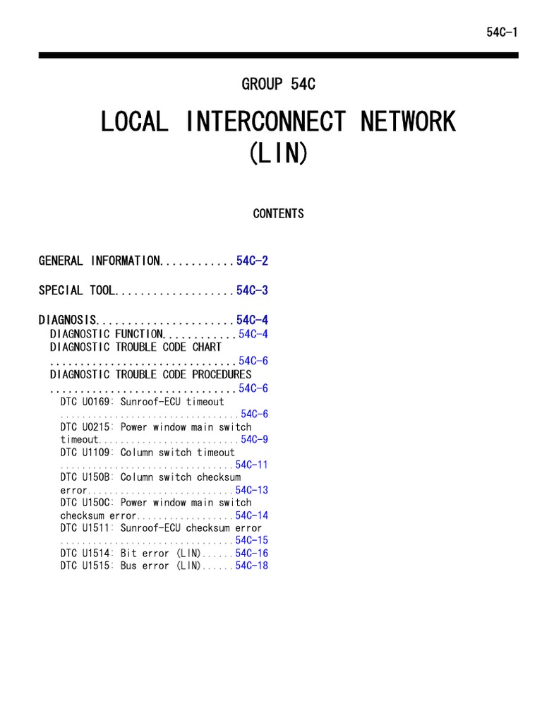 Local Interconnect Network (Lin) | PDF | Electrical Connector ...
