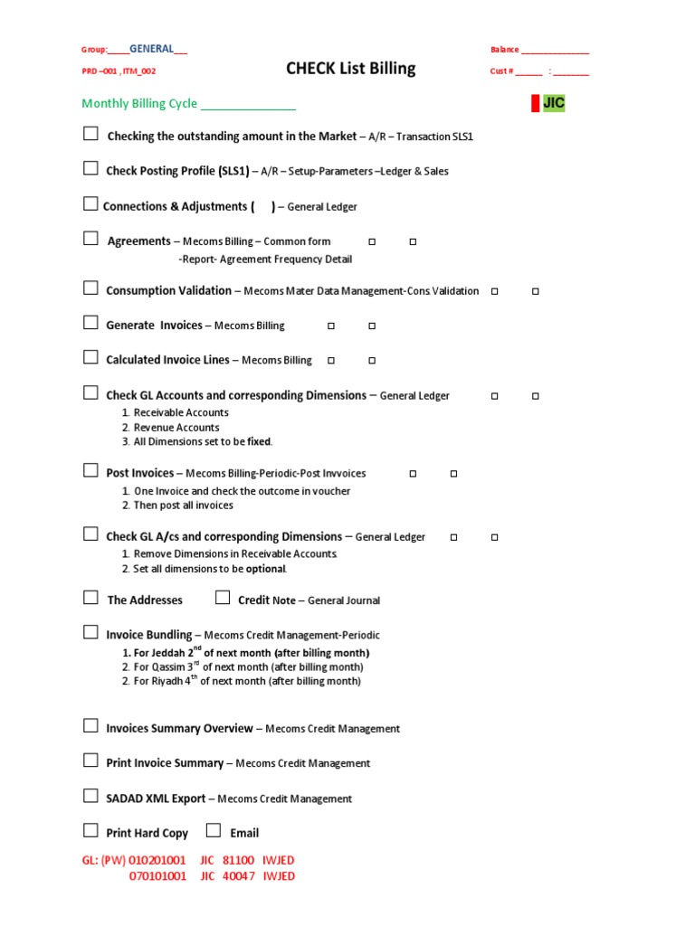 Sales - Checklist | Download Free PDF | Voucher | Invoice