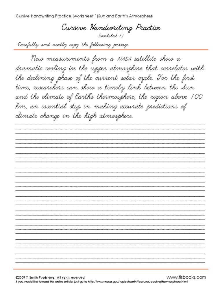 Cursive Space Handwriting | PDF | Wind Tunnel | Atmosphere Of Earth