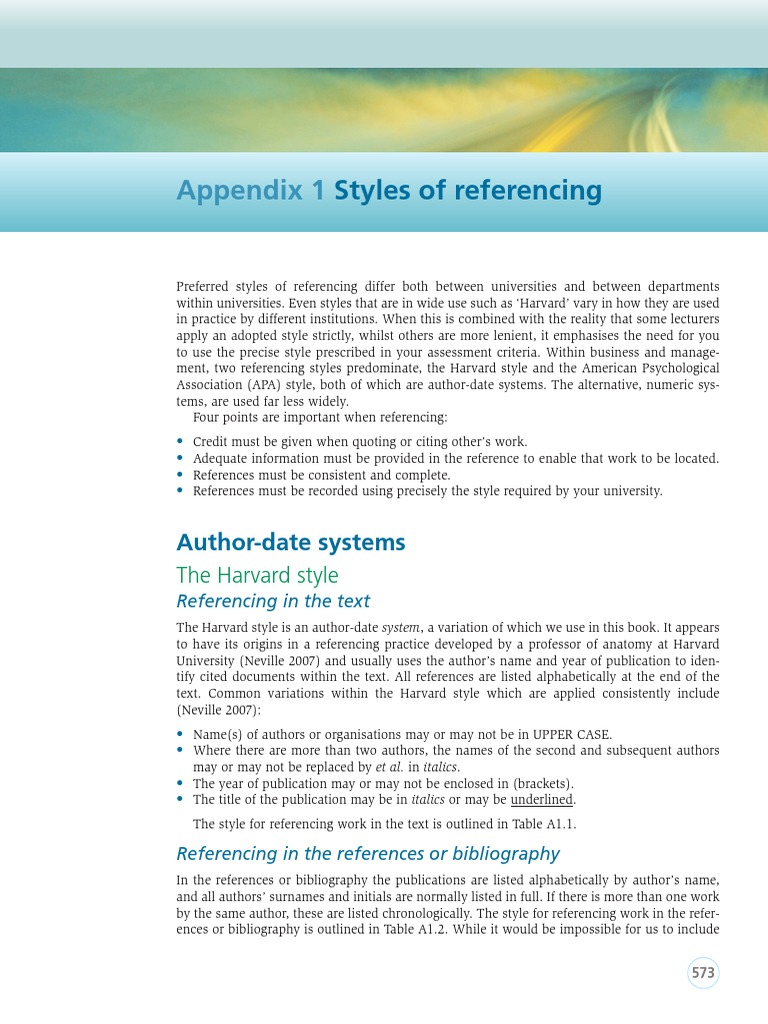 Styles of Referencing - App1 | PDF | American Psychological Association ...
