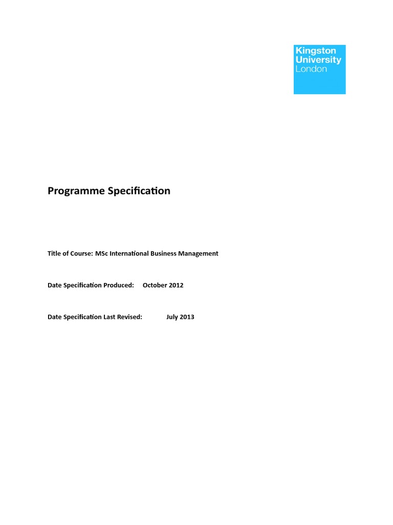 International Business Management MSc-2 | PDF | Educational Assessment ...