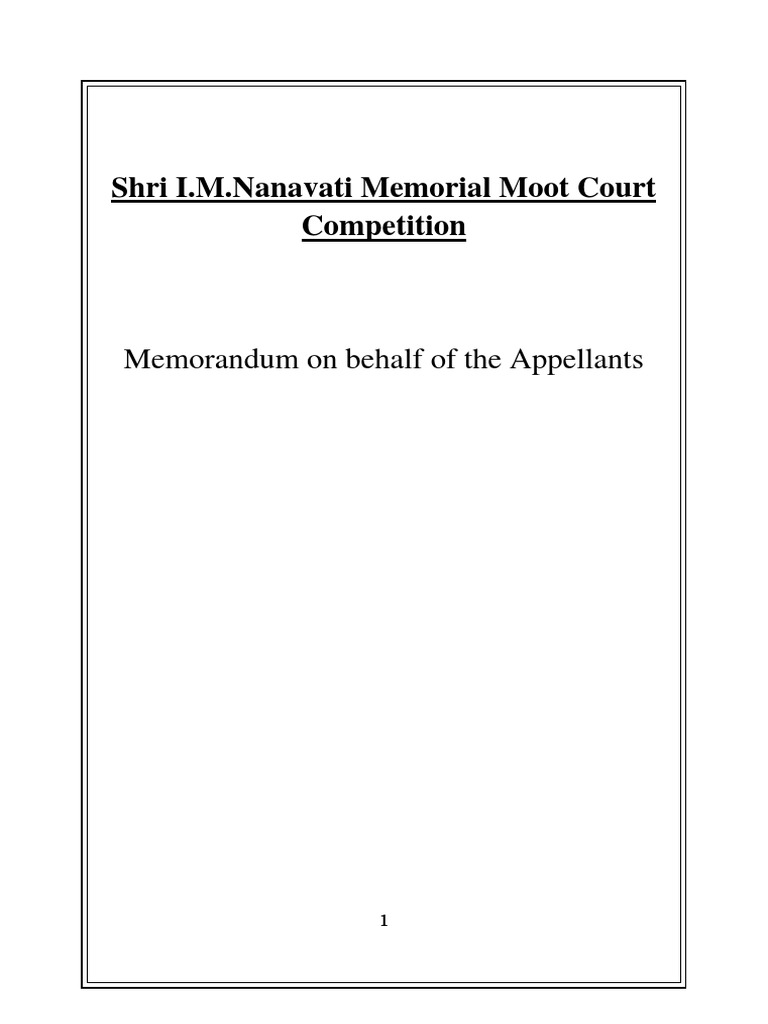 Moot Court Memorial | PDF | Damages | Negligence