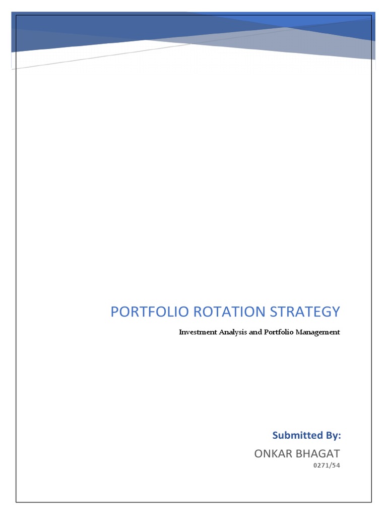 Portfolio Rotation Strategy | PDF | Asset Allocation | Recession