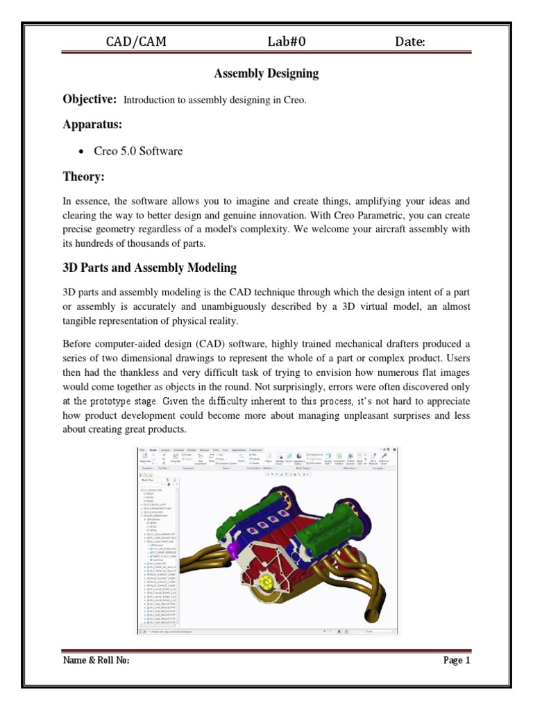 Assembly Designing in Creo | PDF | Computer Aided Design | 3 D Computer ...