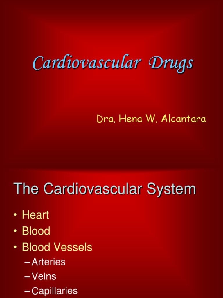 Cardiovascular Drugs Overview and Uses | PDF | Coagulation ...