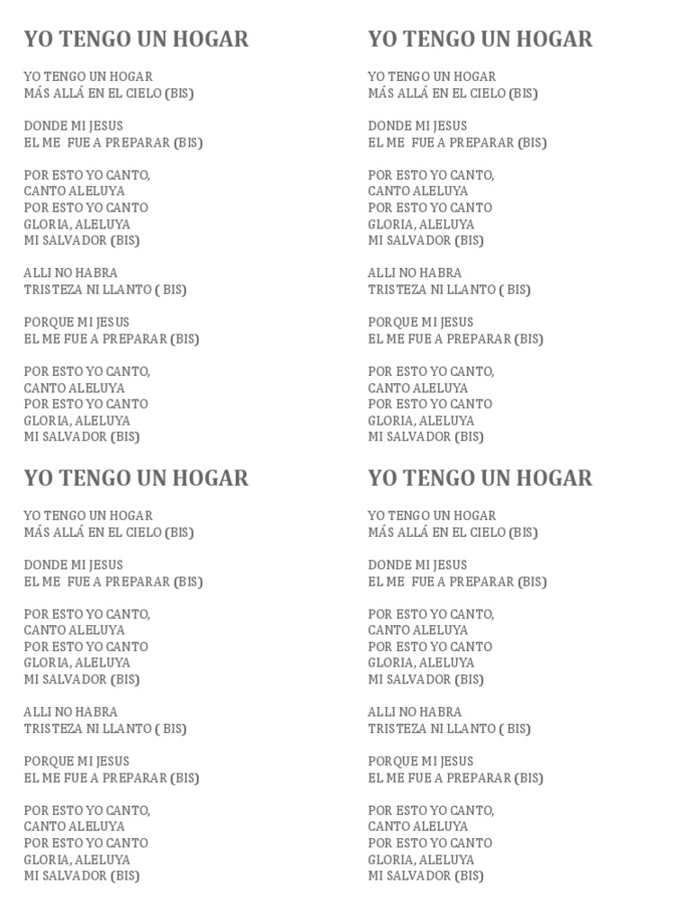 Yo Tengo Un Hogar | PDF