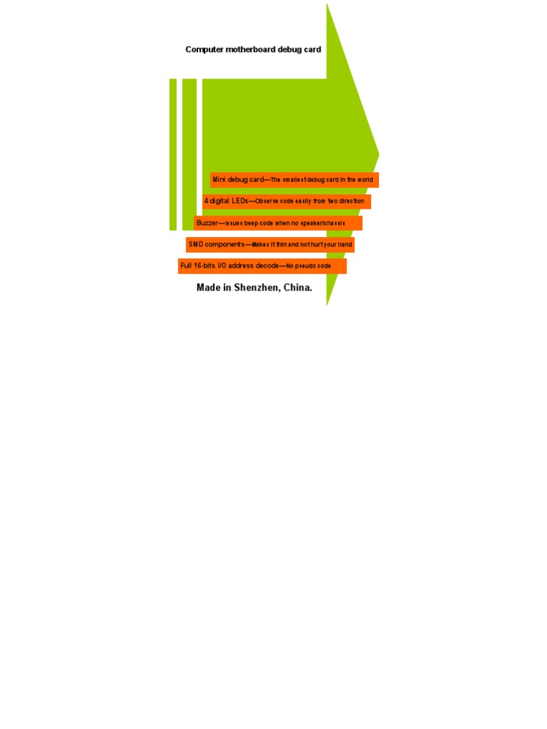 Debug Card Manual 1 | PDF | Bios | Random Access Memory