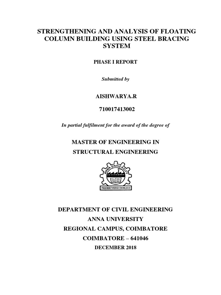 Strengthening and Analysis of Floating Column Building Using Steel ...