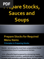 Prepare Stocks, Sauces and Soups | PDF | Stock (Food) | Soup