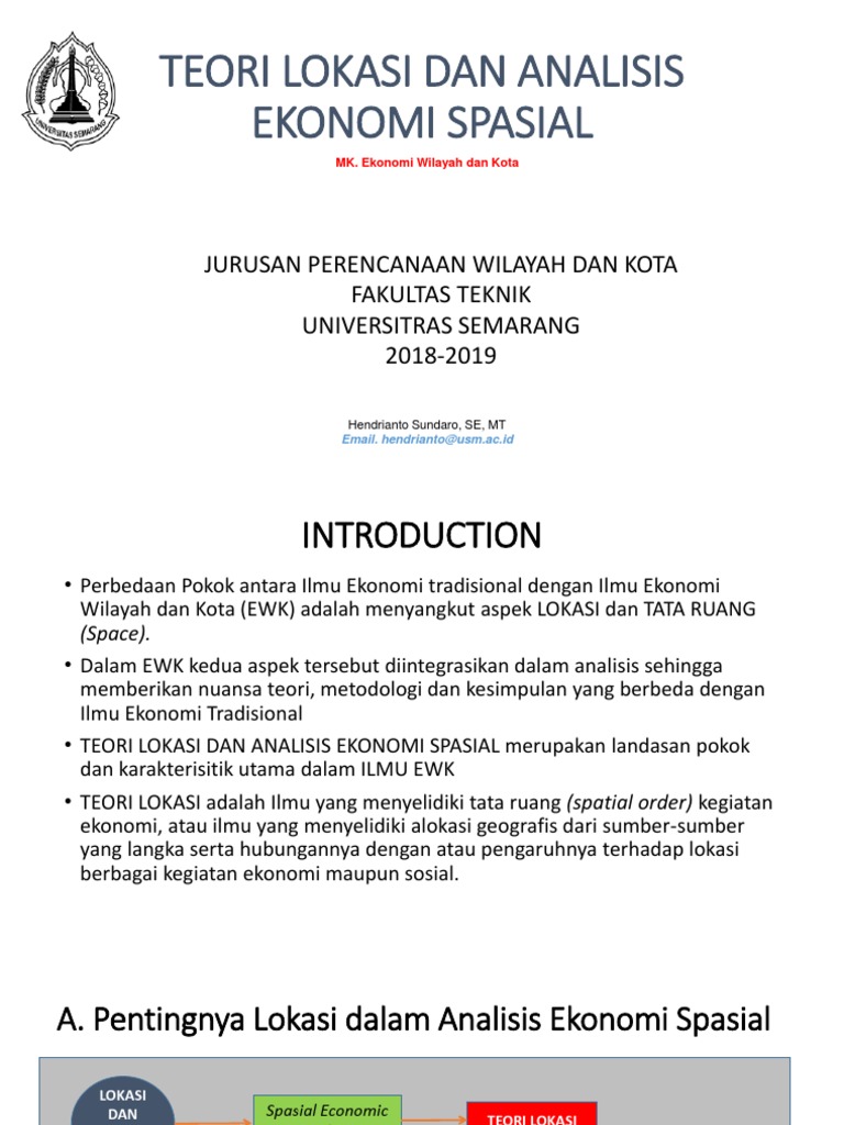 Teori Lokasi Dan Analisis Ekonomi Spasial | PDF