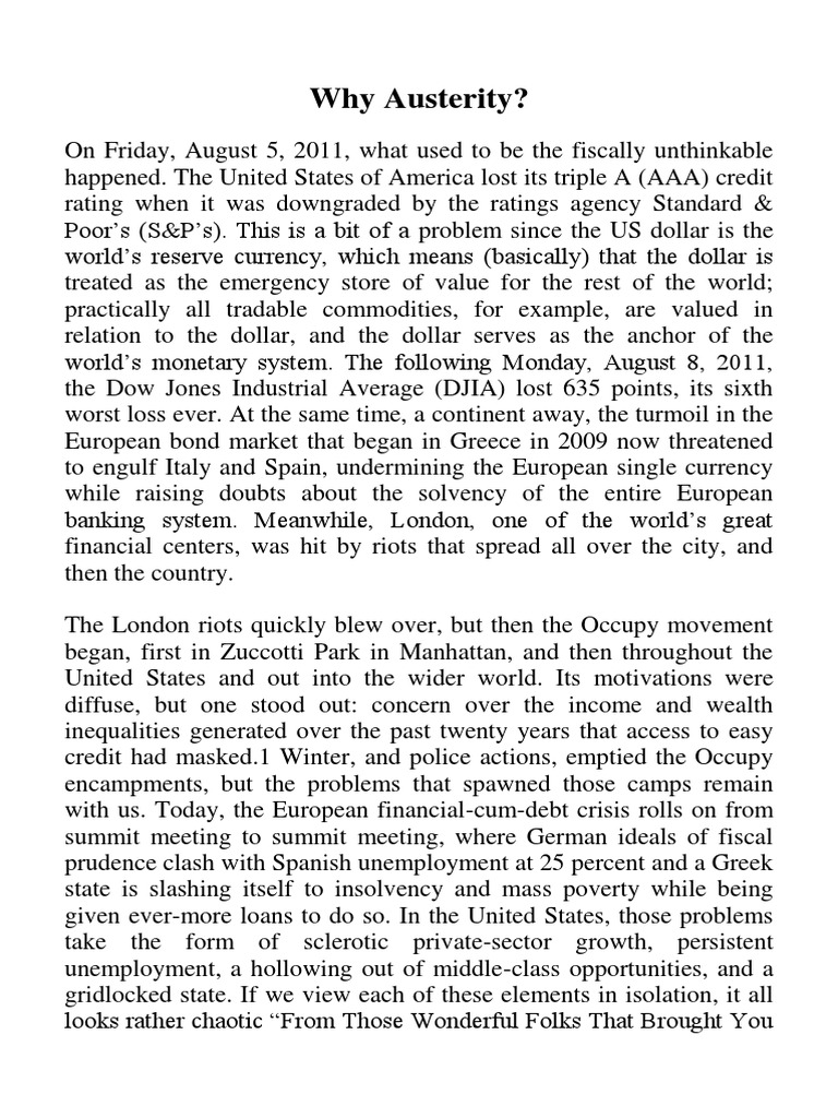 Austerity | PDF | Austerity | Fiscal Policy