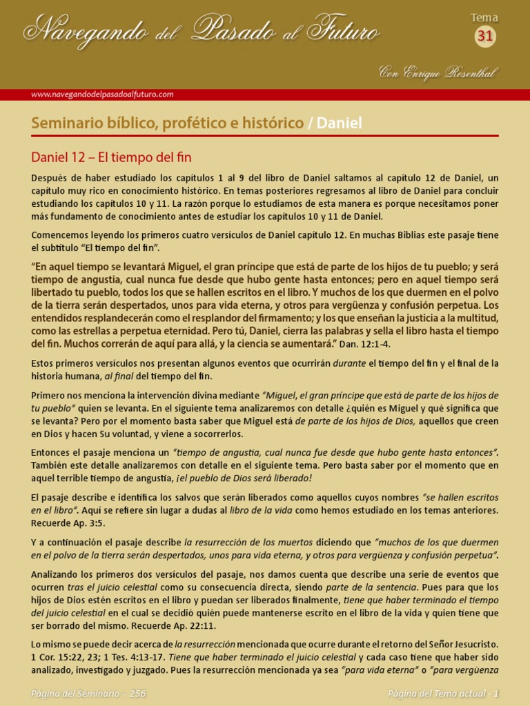 Daniel 12 - El Tiempo Del Fin | PDF | Daniel (figura bíblica) | arrianismo