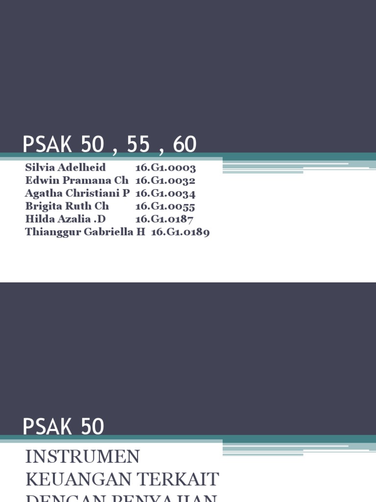 Psak 50,55,60 | PDF