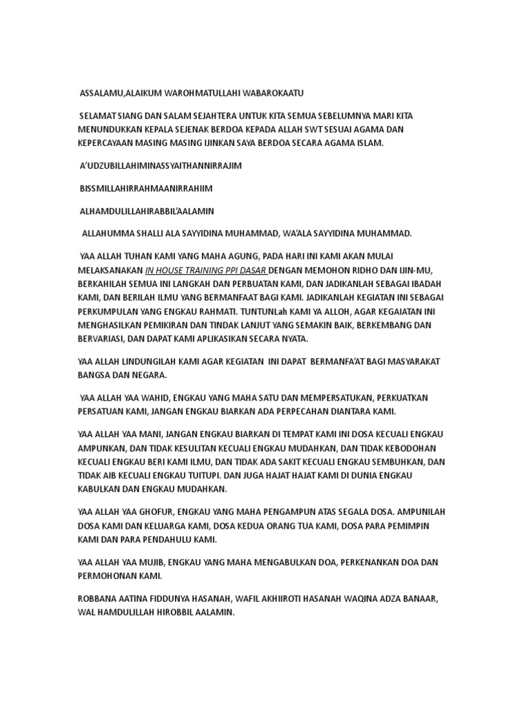 Pembacaan Doa | PDF | Pengembangan Diri | Agama & Spiritualitas