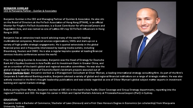 CEO & Managing Partner - Quinlan & Associates | PDF