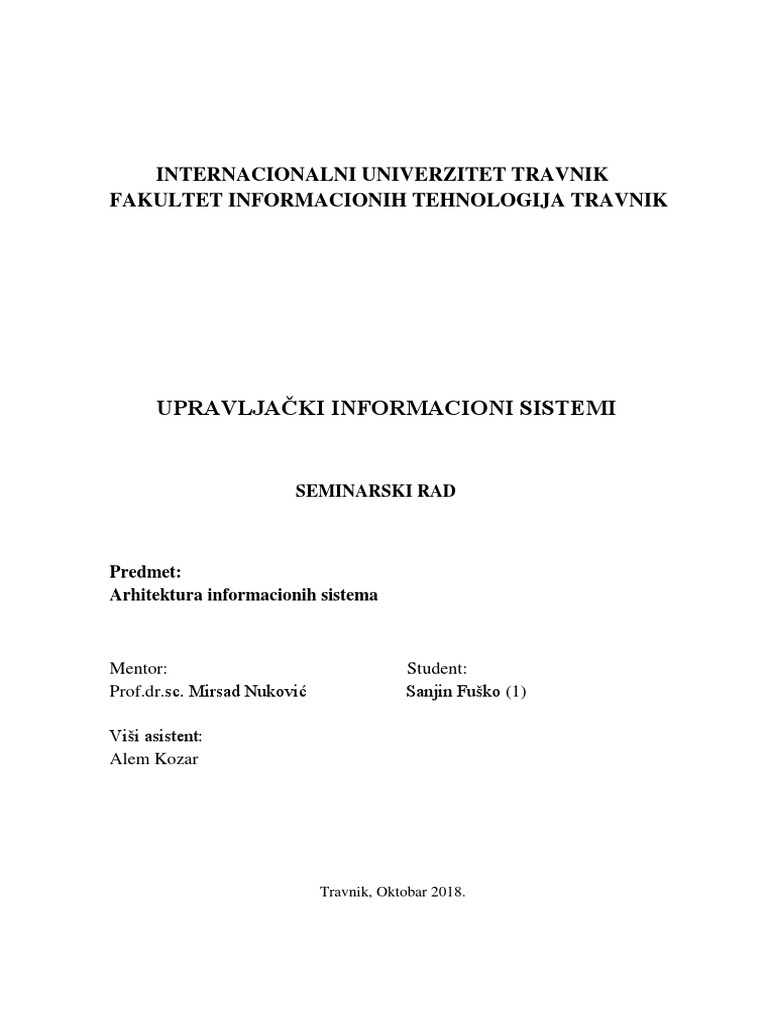 Seminarski Rad | PDF