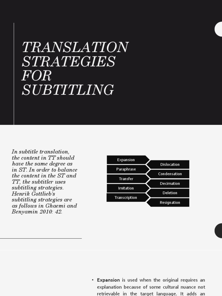 Subtitling Strategies in Translation | PDF | Translations | Grammar