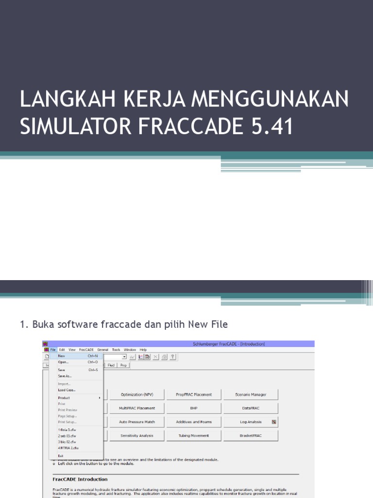 Panduan Penggunaan FracCADE 5.41 | PDF
