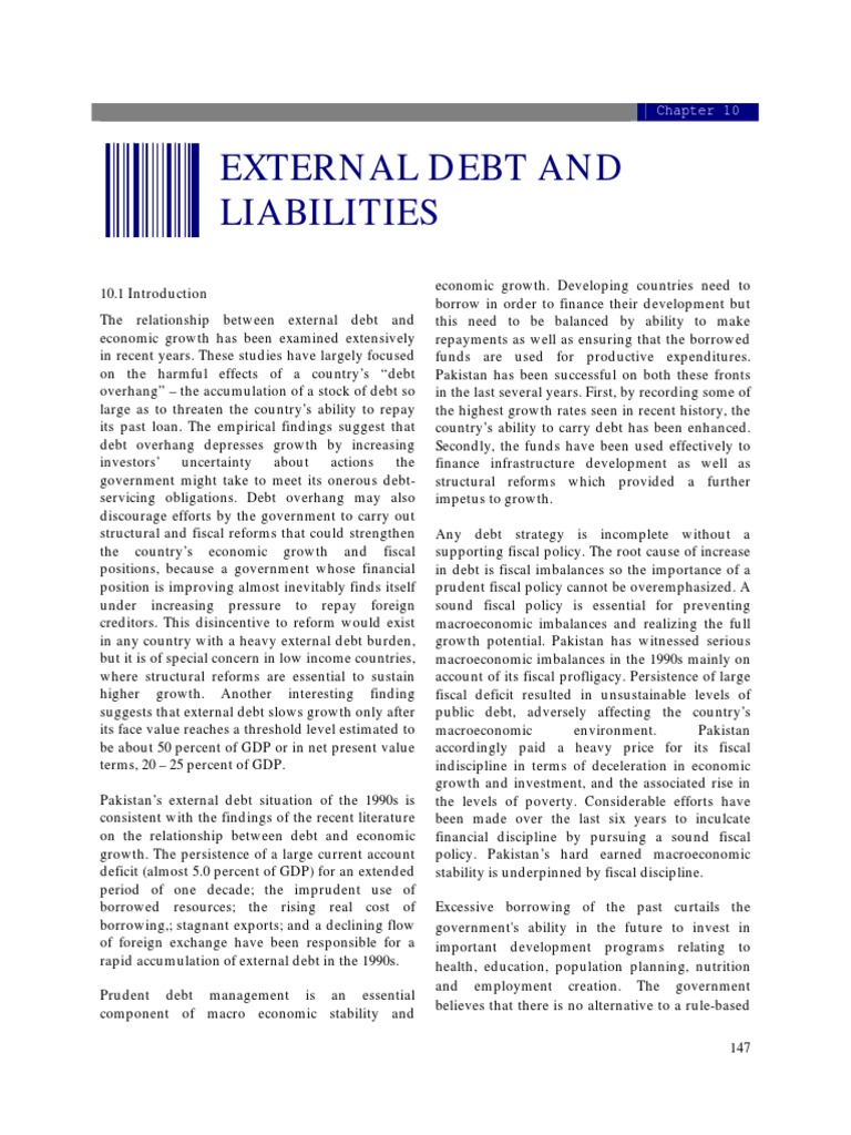 External Debt and Liabilities | PDF | Fiscal Policy | Foreign Exchange ...