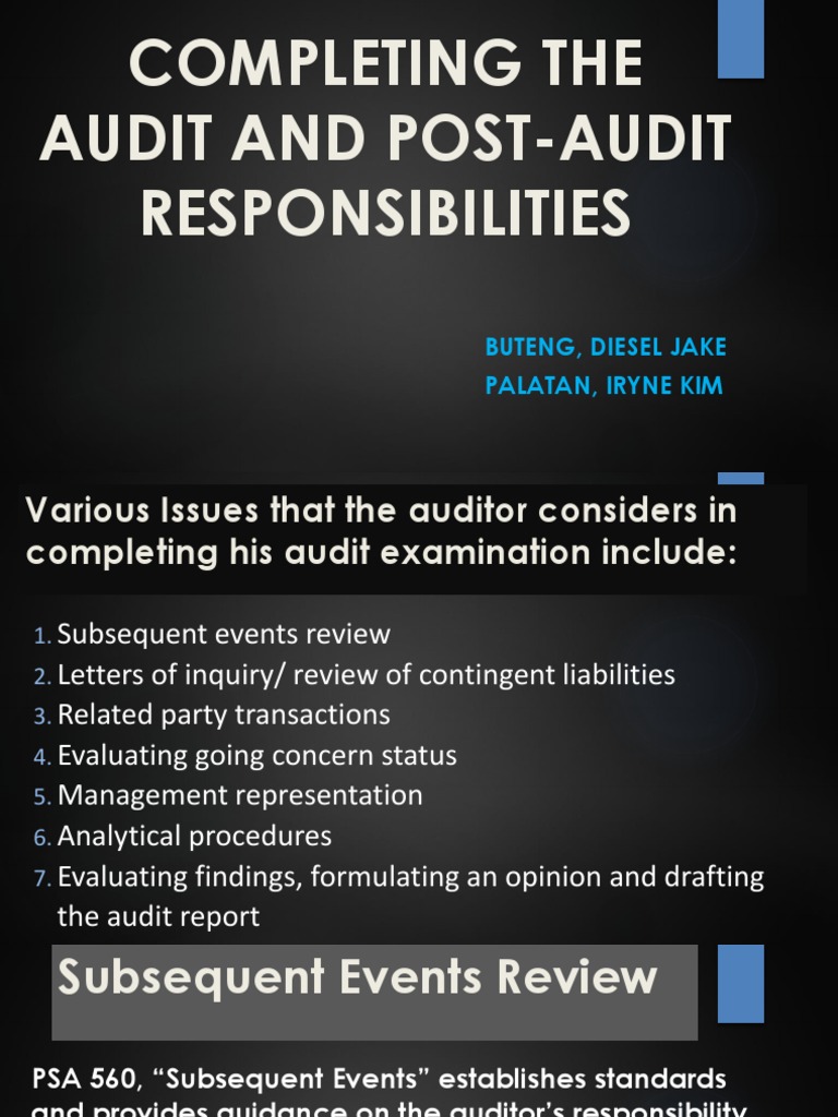 Completing The Audit Cycle | PDF | Going Concern | Auditor's Report