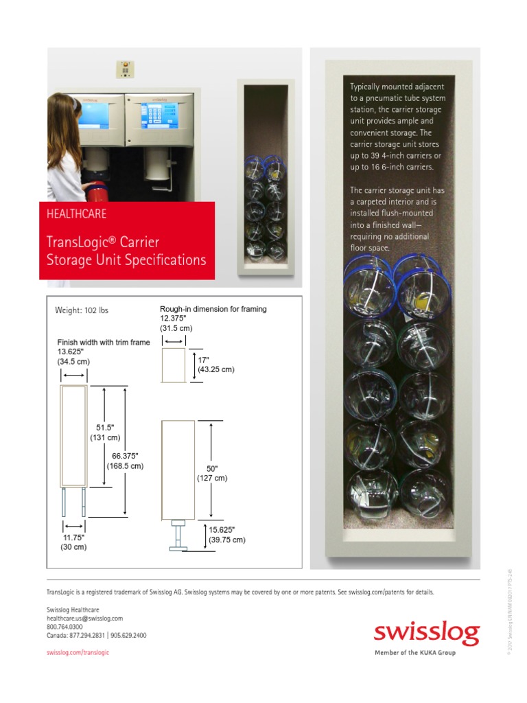 TransLogic Carrier Storage Unit Specification | PDF