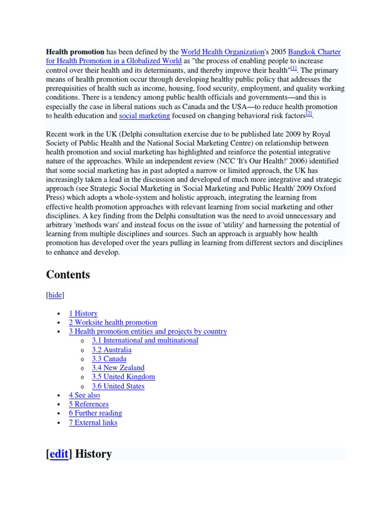 Global Health Promotion Strategies | PDF | Health Promotion | Public Health