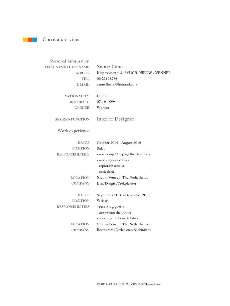 CV English Word | PDF | Business