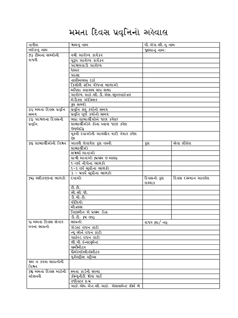 Mamata Divas Form | PDF