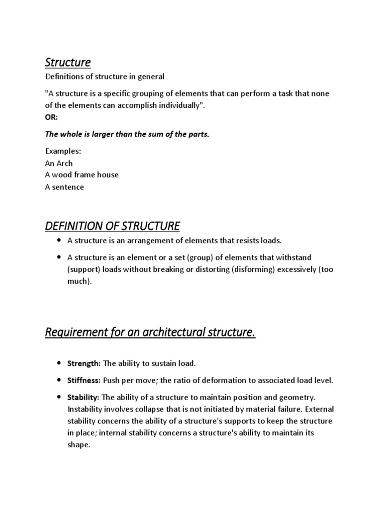 Key structural systems and their definitions | PDF | Composite Material ...