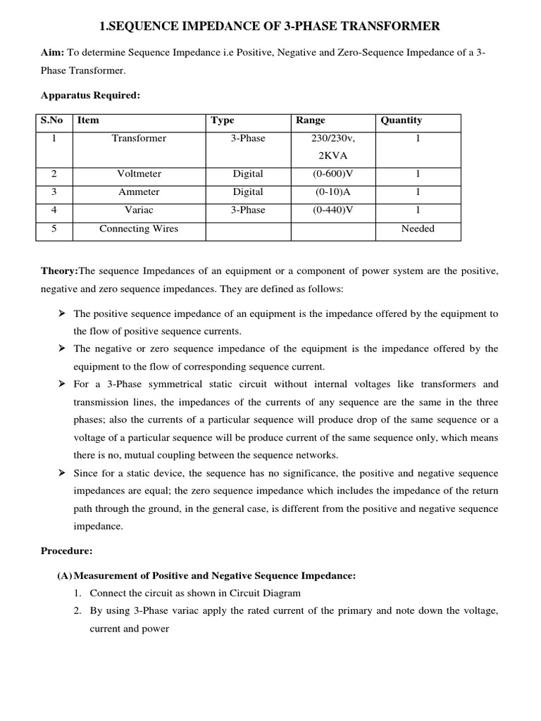 Power Systems Lab Manual | PDF | Electrical Impedance | Control Theory