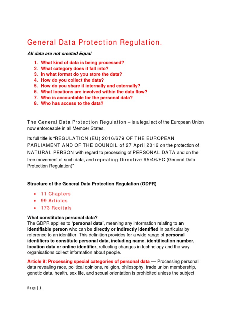 GDPR Compliance and Data Management Guide | PDF | Information Privacy ...